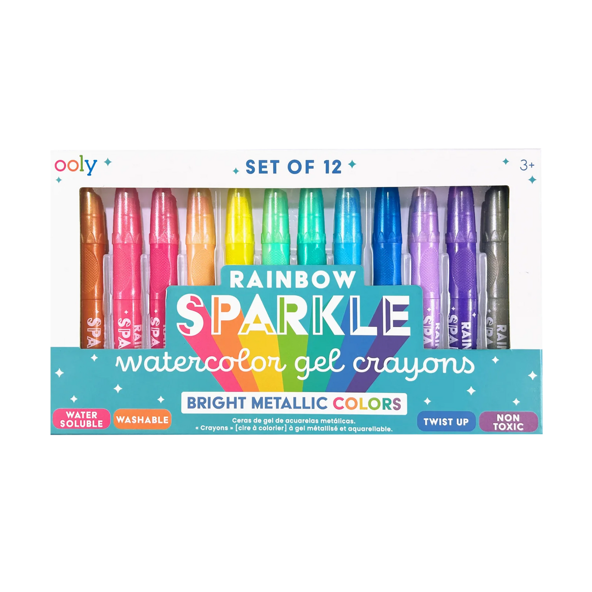 Rainbow Sparkle Watercolor Gel Crayons — JKA Toys